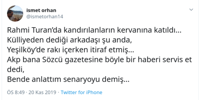 Kılıçdaroğlu'nun başdanışmanından dikkat çeken tweet